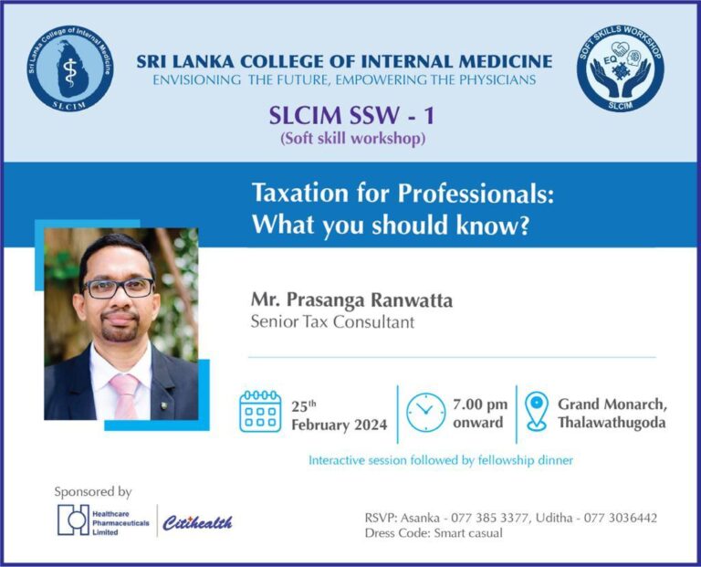 Soft Skills Workshop ( SSW 1) - Sri Lanka College of Internal Medicine